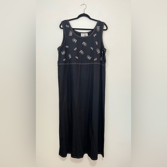 Koret | Dresses | Vintage Y2k Koret Floral Embroidered Babydoll Maxi ...